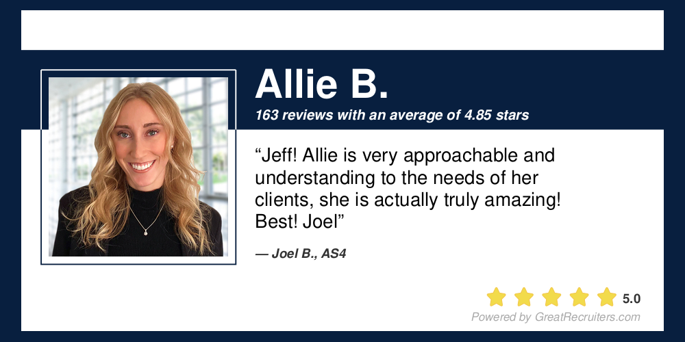 Allie Bodnar Reviews | Great Recruiters